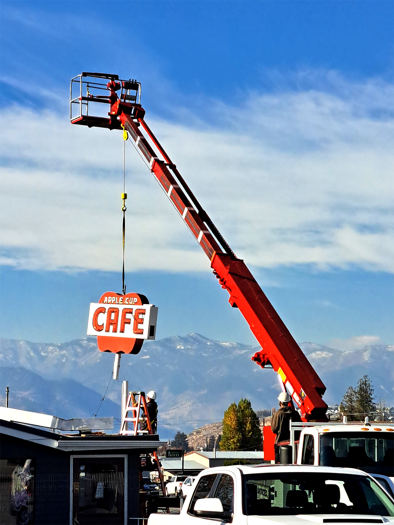 Up in flames… the iconic Apple Cup building burns to the ground ...